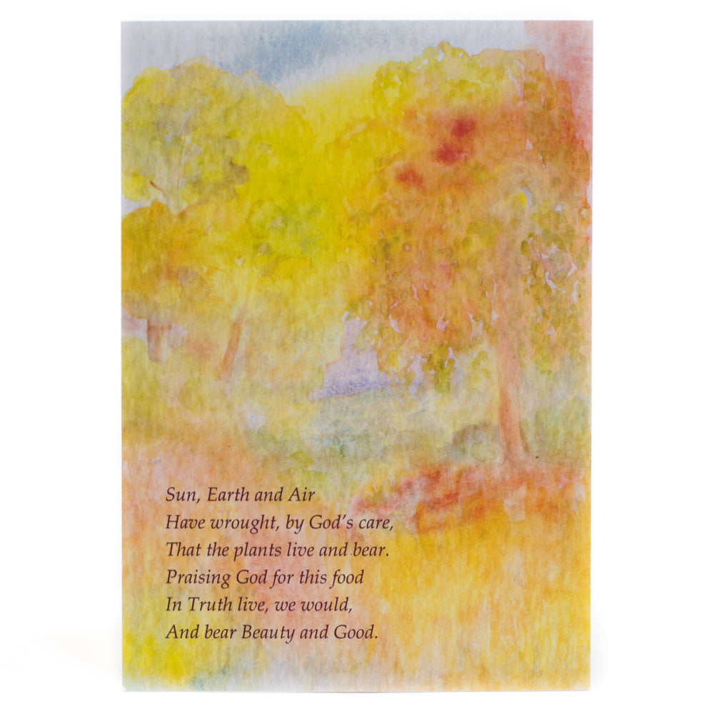 Steiner verse postcard - Sun, Earth and Air – Epoche